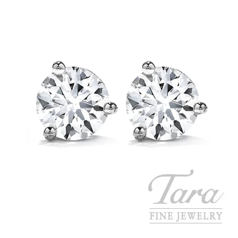 Hearts on Fire 18K White Gold Diamond Stud Earrings, 2.09TDW